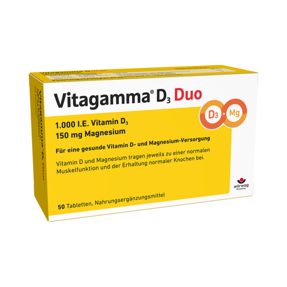 Wörwag Pharma DE: Vitagamma ® D 3 Duo 1.000 I.E. Vitamin D 3 150 mg ...